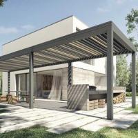 China Metal Louver Electric Modern Aluminum Pergola For Residential for sale