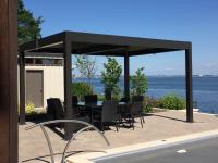 China Metal Louver Electric Modern Aluminum Pergola For Residential for sale