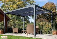 China Electric Patio Folding Louver Roof Modern Aluminum Pergola for sale