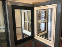 China Custom Aluminum French Tempered Casement Glass Windows for sale