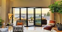 China Aluminium 6063 Double Tempered Glass Folding Door for sale