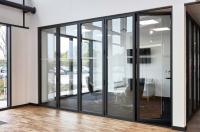 China Thermal Break Aluminium Double Glass Bifold Doors for sale