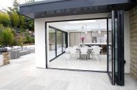 China Thermal Break Aluminium Double Glass Bifold Doors for sale