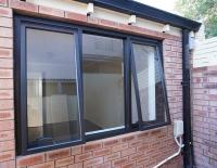 China Customized Glass Reception Outdoor Aluminum Awning Windows for sale