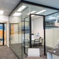 China Customized Removable Wall Soundproof Glass Office Partitions for sale