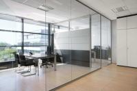 China Aluminum Glass Office Partitions Frosted Glass Partitions Sound Proof for sale