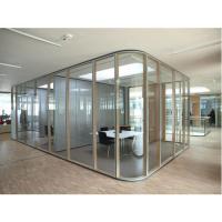 China Aluminum Glass Office Partitions Frosted Glass Partitions Sound Proof for sale