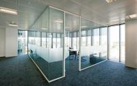 China Aluminum Glass Office Partitions Frosted Glass Partitions Sound Proof for sale