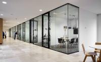 China Aluminium Frosted Glass Office Partition Board Etched Glass Office Partition for sale