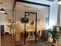 China Aluminium Frosted Glass Office Partition Board Etched Glass Office Partition for sale