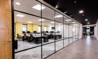 China Modern Aluminum Glass Frame fixed Wall Cool Office Partitions for sale