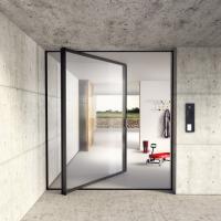China 6A 27A Aluminum center pivot glass doors For Modern House for sale