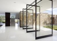 China 6A 27A Aluminum center pivot glass doors For Modern House for sale