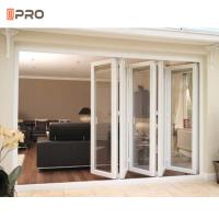 China ISO Exterior Bi Sliding Glass Patio 2.0mm Aluminum Folding Doors for sale