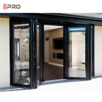 China ISO Exterior Bi Sliding Glass Patio 2.0mm Aluminum Folding Doors for sale