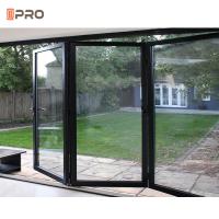 China ISO Exterior Bi Sliding Glass Patio 2.0mm Aluminum Folding Doors for sale