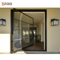 China Modern Exterior Entry Swing Open T5 Aluminum Pivot Doors for sale