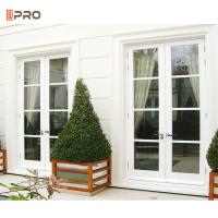 China White Aluminium Hinged Patio Doors Gold Glass Shower Home Door for sale
