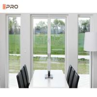 China White Aluminium Hinged Patio Doors Gold Glass Shower Home Door for sale
