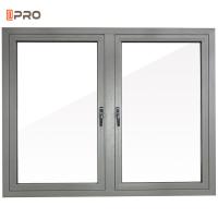 China Aluminium Glass Casement Windows pane replacement European Style for sale
