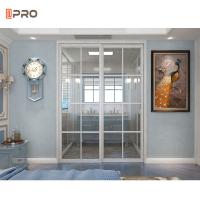 China Powder Coated Interior Bedroom Aluminium Sliding Glass Door Plexiglass for sale