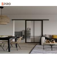 China Interior Aluminum Sliding Glass Barn Door 96 X 80 For Bedroom for sale