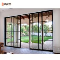 China Aluminium Sliding Door With Motor Lock Handle Windproof And Waterproof Performance for sale