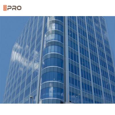 China Transparent blue and white  Glass Curtain Walls for Modern Architecture for sale