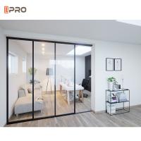 China Aluminum Sliding Glass Pocket Doors Interior Noiseless System for sale
