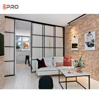 China Slim Aluminum Frame Sliding Glass Door For Wardrobe / Bedroom for sale