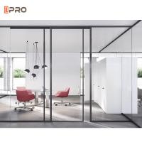 China Modern Sliding Office Glass Partitions Room Wall Panel Divider for sale