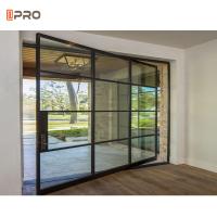 China Black Aluminum Pivot Door Modern Main Entrance With Frosted Glass for sale