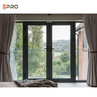 China Aluminum Frame Hinged Door Glass Swing Entry Doors 1.2mm-2.0mm Profile Thickness for sale
