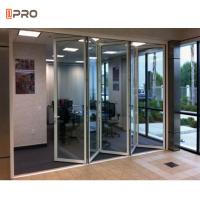 China Aluminum Luxury Steel Glass Folding Door Accordion Glass Patio Doors for sale