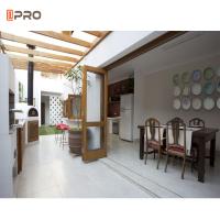 China Exterior Bi Folding Door Aluminum Folding Door Glass Patio For Store for sale