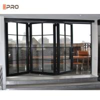 China Exterior Bi Folding Door Aluminum Folding Door Glass Patio For Store for sale