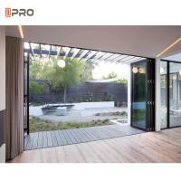 China Coneal Glass Folding Door Hardware Stainless Steel Folding Door for sale