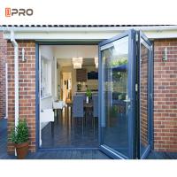 China Coneal Glass Folding Door Hardware Stainless Steel Folding Door for sale
