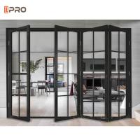 China Customized Large Pella Sliding Glass Patio Doors Aluminium Bifold Glass Door for sale