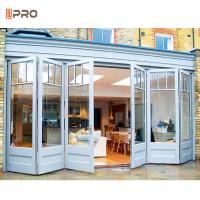China Customized Large Pella Sliding Glass Patio Doors Aluminium Bifold Glass Door for sale