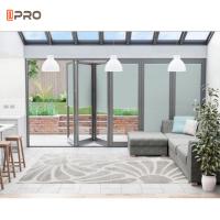 China Accordion Bifold Sliding Patio Doors Moskito Scrin Design 1.2mm--2.0mm Thickness for sale