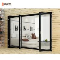 China Accordion Bifold Sliding Patio Doors Moskito Scrin Design 1.2mm--2.0mm Thickness for sale