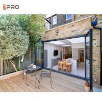 China Accordion Bifold Sliding Patio Doors Moskito Scrin Design 1.2mm--2.0mm Thickness for sale