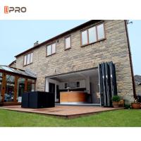 China 6063 T5 Modern frameless slide and fold doors Save Space Partition for sale