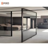 China Swing Open Aluminum Pivot Glass Door 360 Degrees European Style for sale