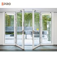 China Patio French Casement 4 Inch Aluminum Hinged Glass Door for sale