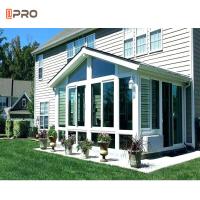 China Tempered Glass Portable Sunrooms Slant Roof Winter Conservatory for sale
