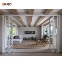 China Aluminum Screen Sliding Bi Folding Garage Door for sale