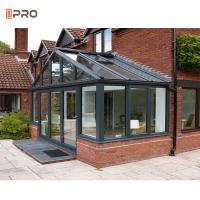 China Tempered Glass Slant Roof Winter Garden Sunroom Conservatory for sale