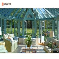 China Tempered Glass Slant Roof Winter Garden Sunroom Conservatory for sale